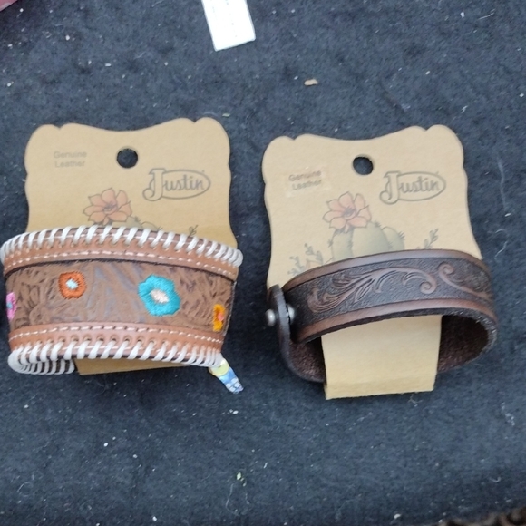Justin Boots | Accessories | Justin Leather Bracelets Brown And ...